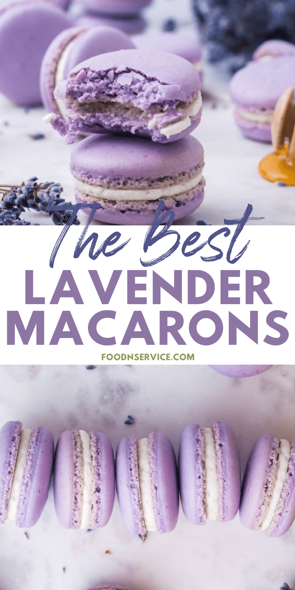 Lavender Macarons with Vanilla Buttercream • FoodnService