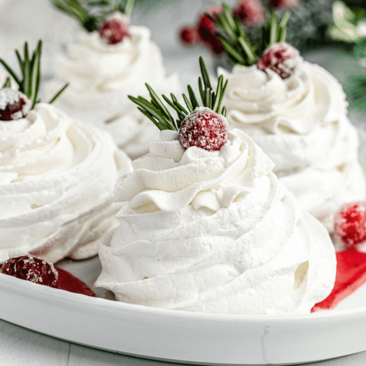 Christmas Pavlova with Rosemary Cranberry Curd • FoodnService