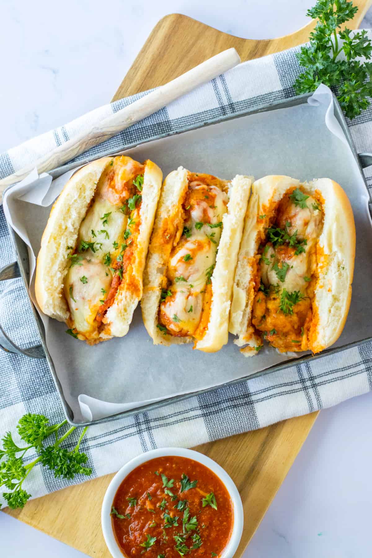 Slow Cooker Chicken Meatball Subs
