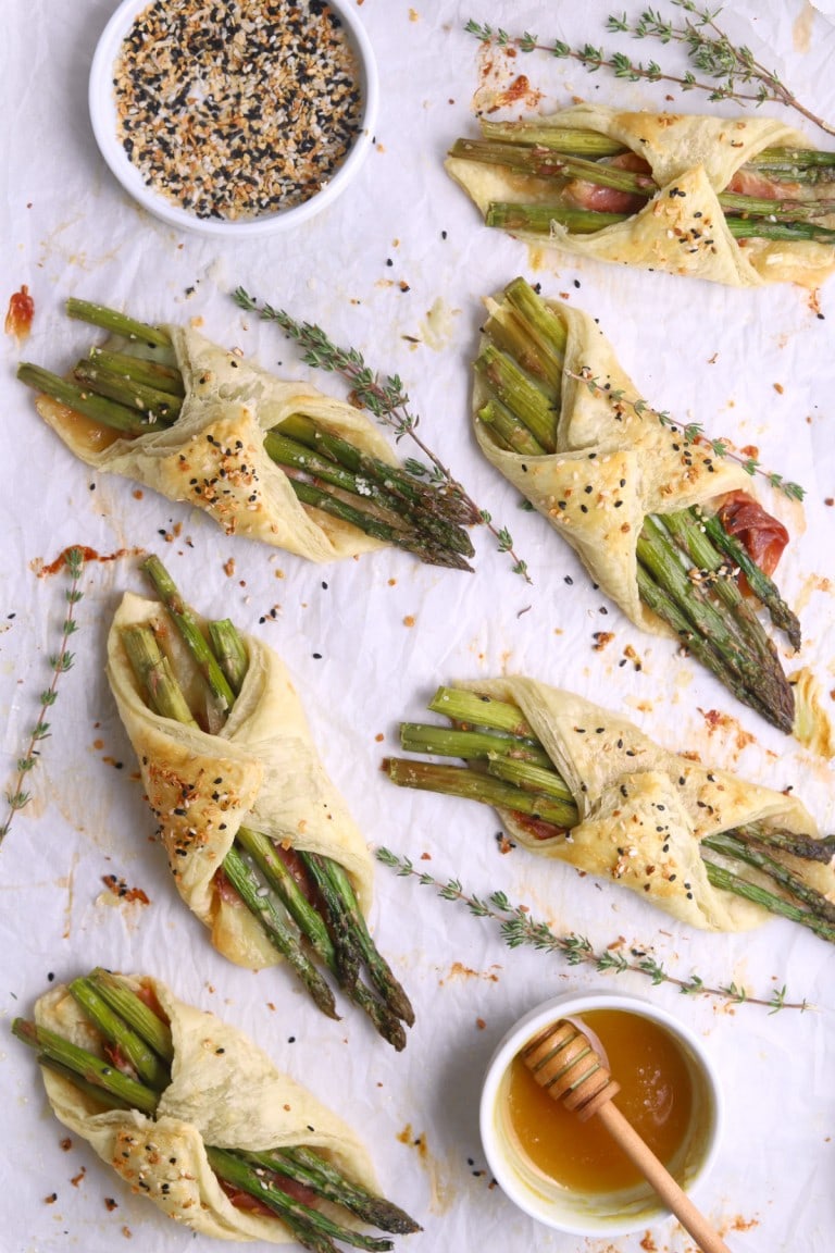 Asparagus Puff Pastry Bundles • Perfect Party Appetizer