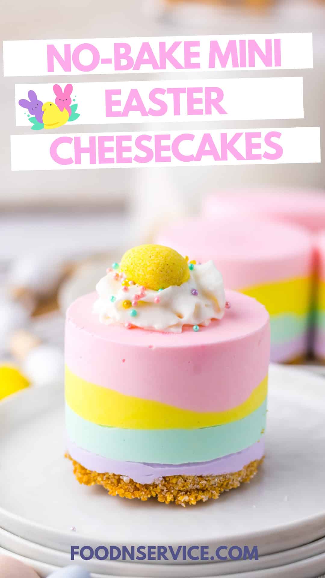 No Bake Easter Mini Cheesecakes • FoodnService